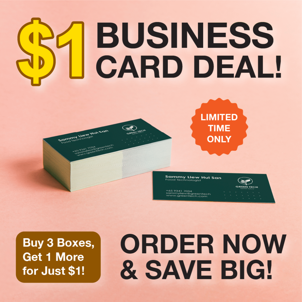 $1 Business Card Deal Singapore | 2B Printing